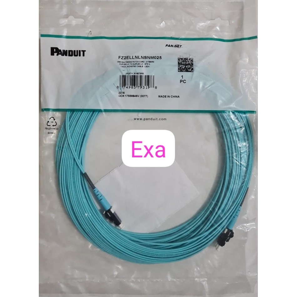 Jual Panduit Fiber Optic Patch Cord LC - LC OM4 LSZH - FZ2ELLNLNSNM003 ...