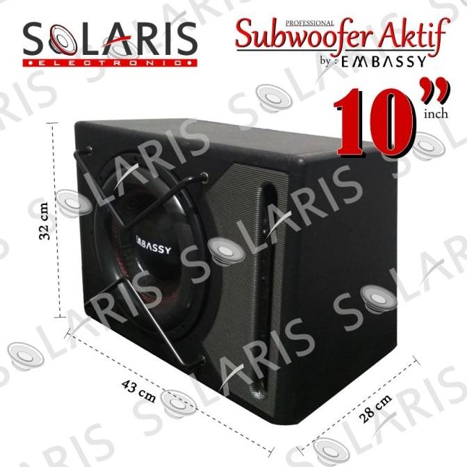 Jual SUBWOOFER AKTIF 10 inch BASSBOX Embassy EMS-10 PLATINUM Terlaris ...