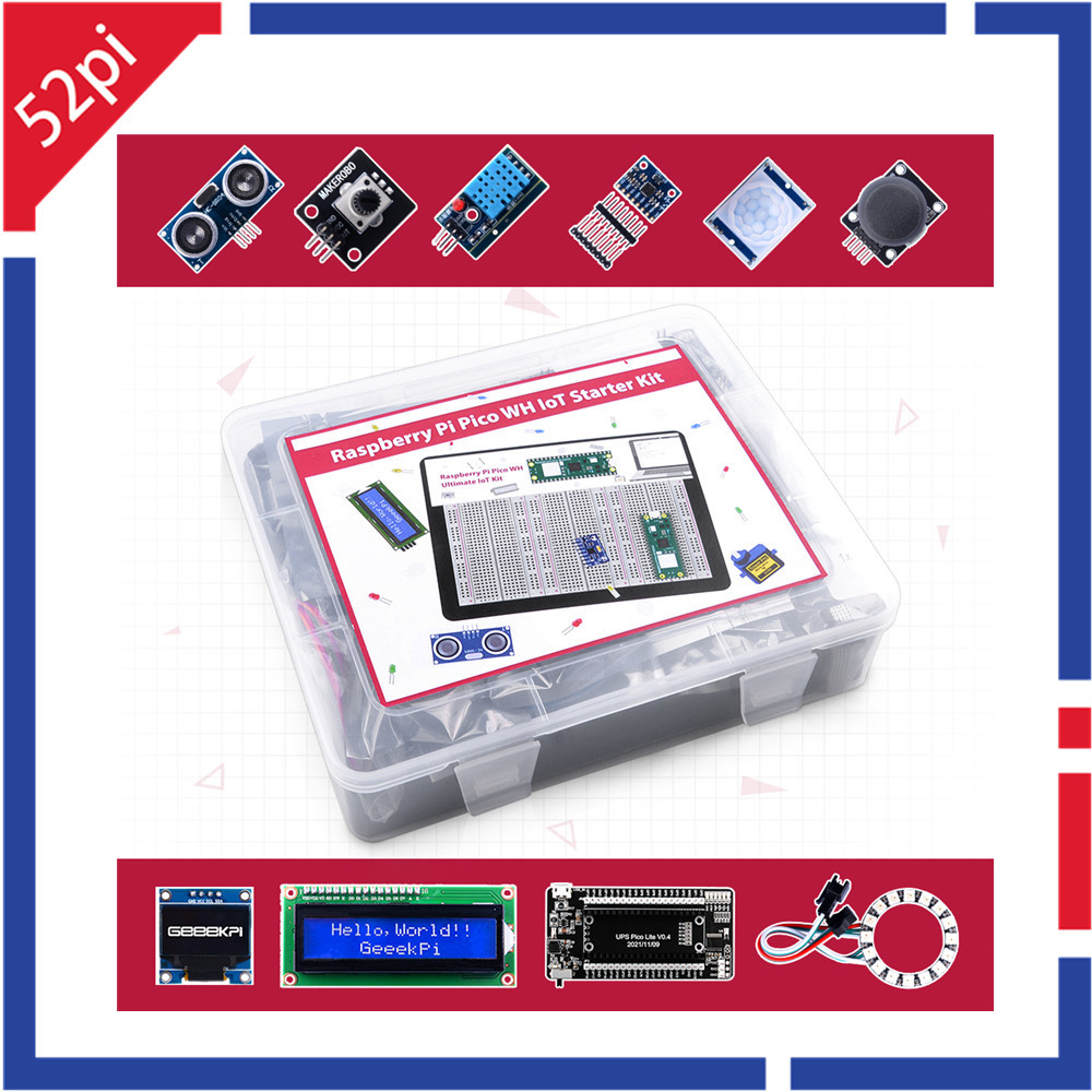 Jual JENNAIRA New! 52Pi Raspberry Pi Pico W WH IoT Starter Kit with ...