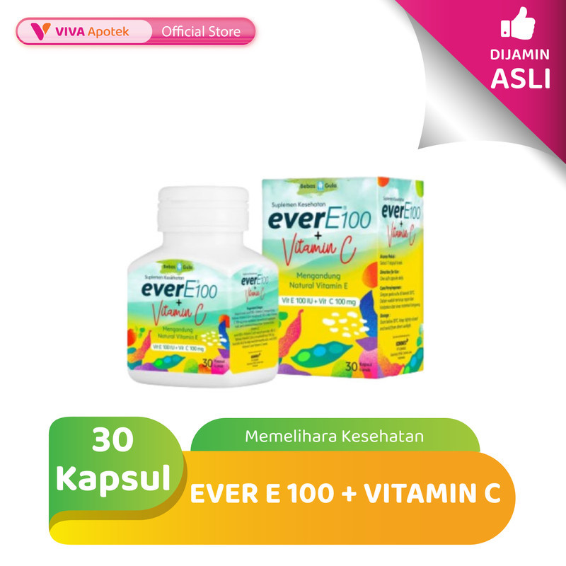 Jual Ever E 100 + Vitamin C untuk Memelihara Kesehatan (30 Kapsul ...
