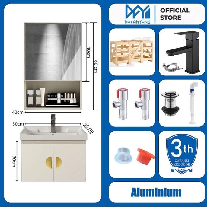 Jual Wastafel Kabinet Kamar Mandi (43/50/60 Cm) Aluminium Bathroom ...