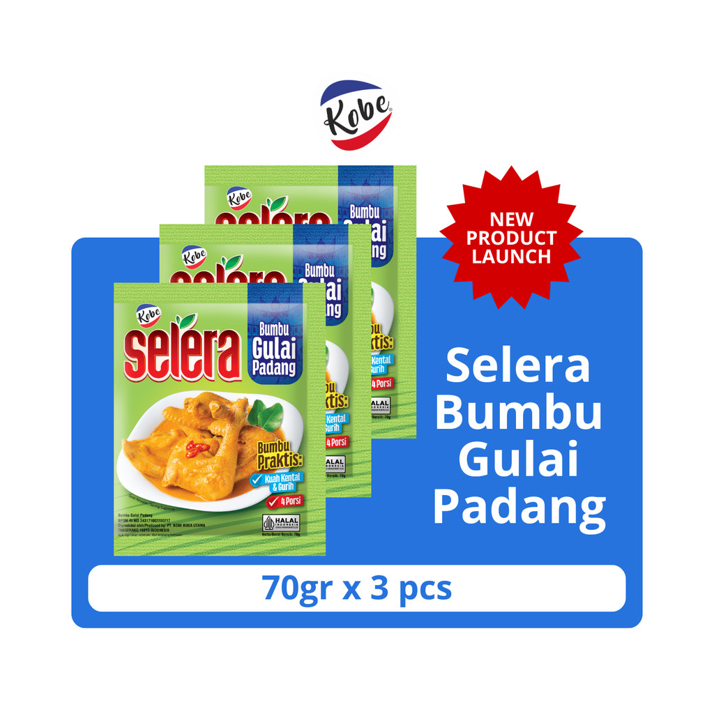 Jual Kobe Selera Bumbu Gulai Padang 70gr x 3 pcs | Shopee Indonesia