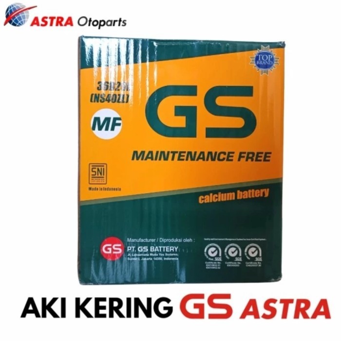 Jual HARGA DISC - AKI KERING GS ASTRA MF NS 40ZL 36B20L (35 AMPER) MOBIL HONDA JAZZ | Shopee ...