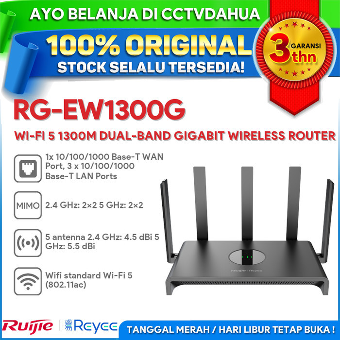 Jual RUIJIE REYEE RG-EW1300G WI-FI 5 1300M DUAL-BAND GIGABIT WIRELESS ...