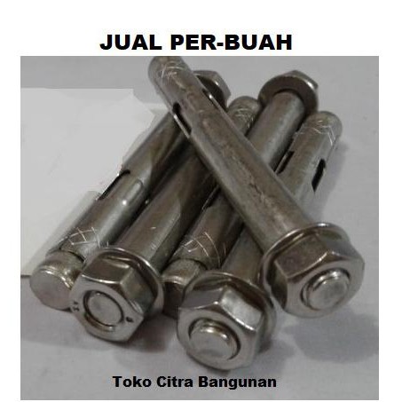 Jual DYNA BOLT STAINLESS STEEL 3740 M10 X 100 BAUT BETON C TYPE ...