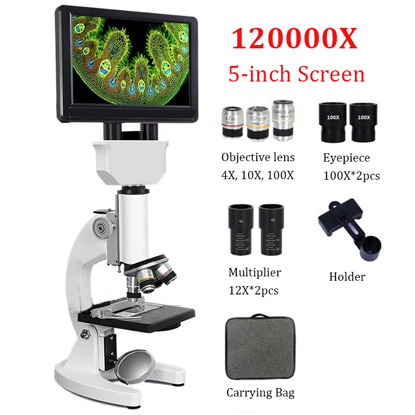 Jual Asli 120000X Biological Microscope Digital Laboratory Compound ...