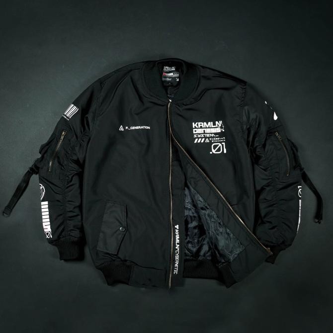 Jual KREMLIN Bomber jacket - Genesis | Black | Shopee Indonesia