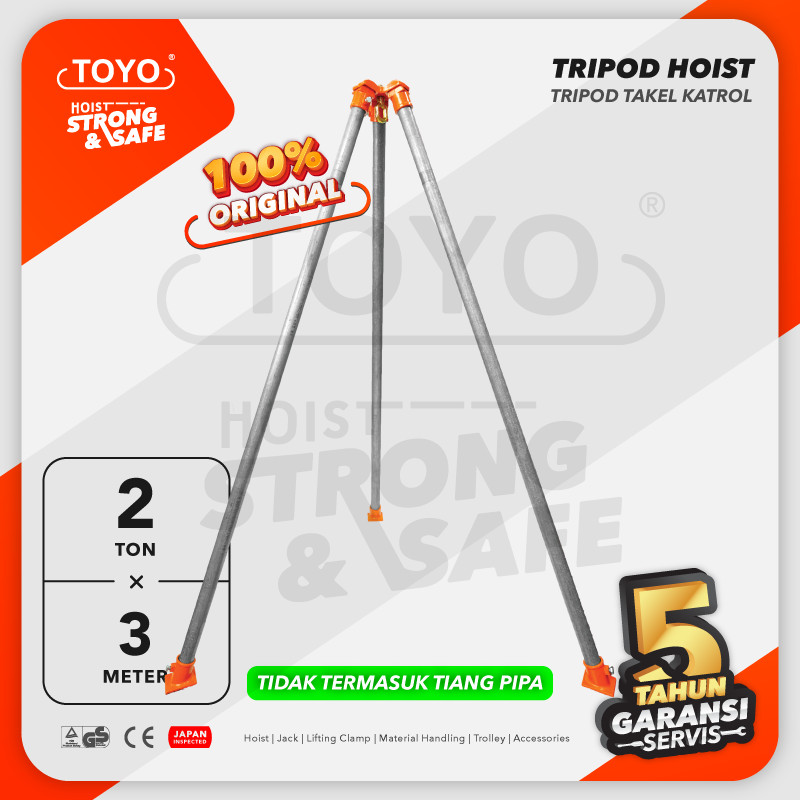 Jual TOYO Tripod Hoist / Rescue Tripod 2 Ton x 3 Meter | Shopee Indonesia