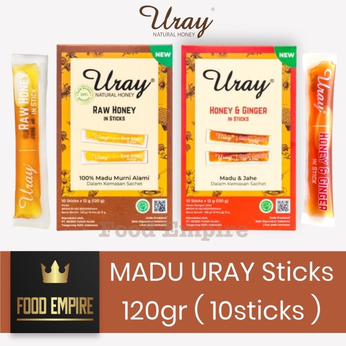 Jual Madu Uray Sticks 120 Gr Natural Honey Sachet 100% Madu Hutan Murni ...