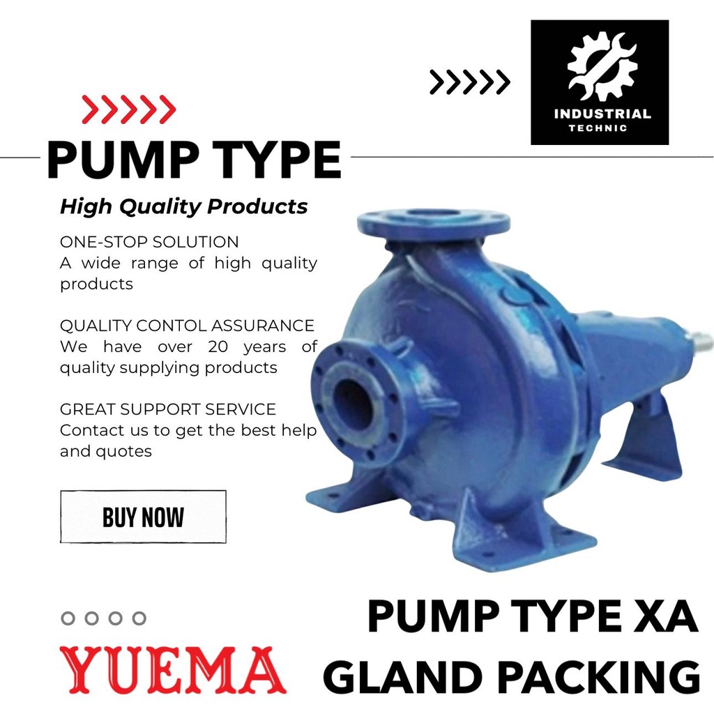 Jual YUEMA PUMP TYPE XA 50-13 END SUCTION CENTRIFUGAL PUMPS GLAND PACKING CI/CI/SS/GP GREASE ...