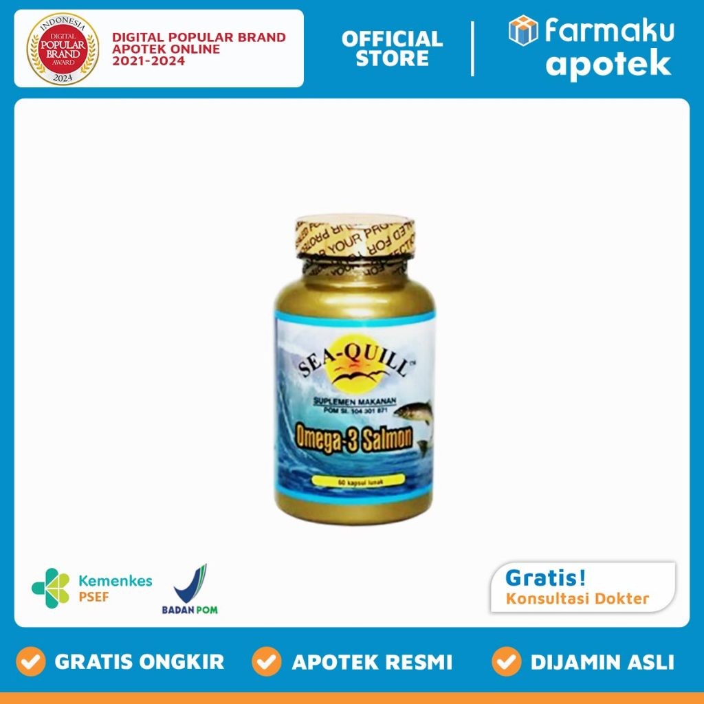 Jual Sea Quill Omega 3 Salmon Botol 60 Capsule - PSG | Shopee Indonesia