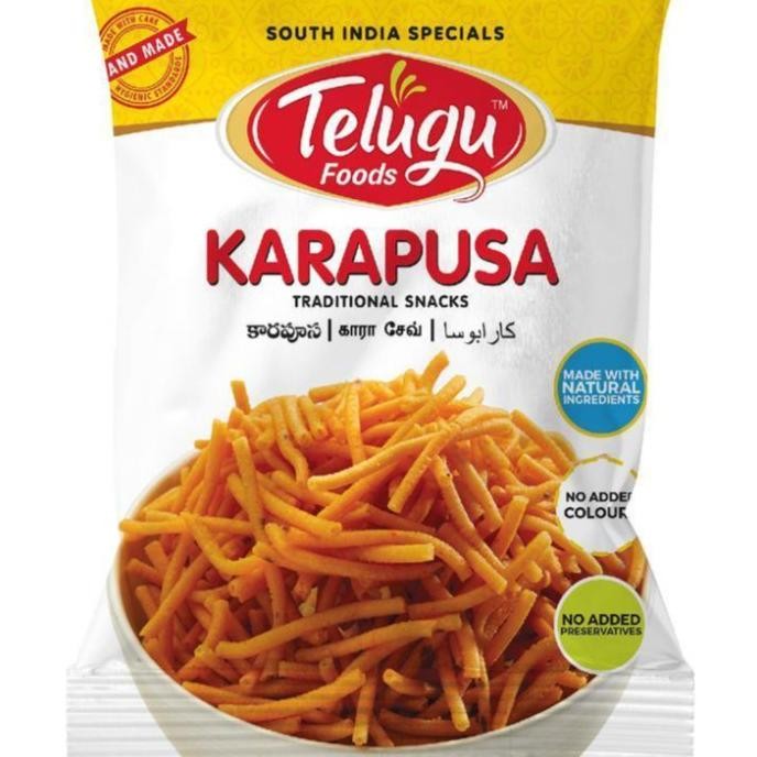 Jual ;&&&&] KARAPUSA TELUGU FOODS 170G / Traditional Snack India ...
