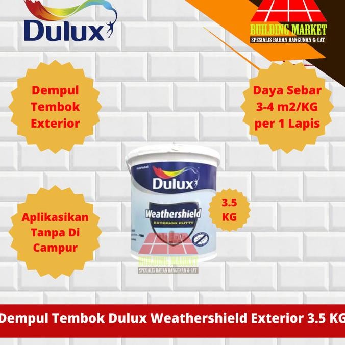 Jual Dempul Tembok Dulux 3.5 Kg Exterior / Wall Filler Plamur Plamir ...