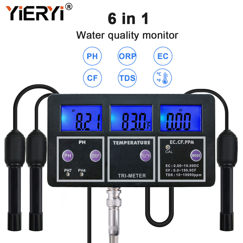 Jual RAW New 5 In 1 PH/ORP/TDS/EC/TEMP Meter PH-117 Multi-parameter Water Quality Monitor ATC ...