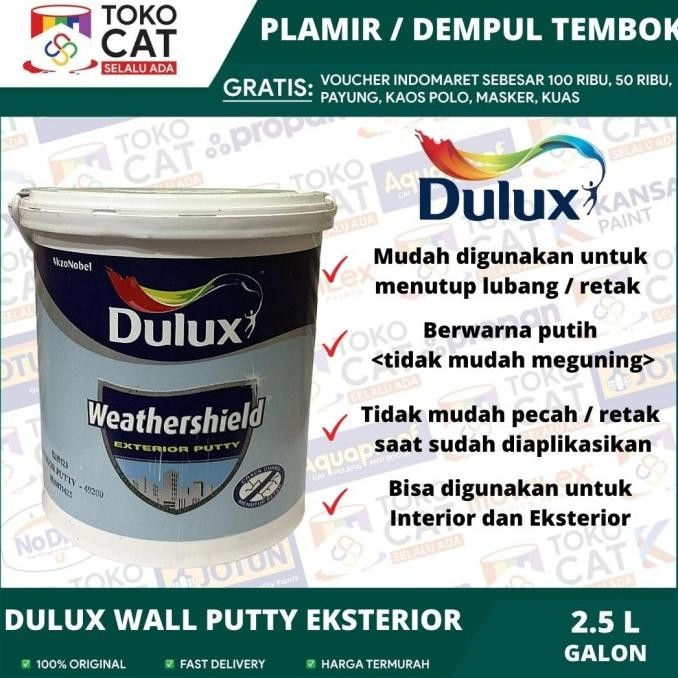 Jual Dulux Wall Putty Exterior 3.5Kg Galon / Plamir Dempul Tembok Luar ...