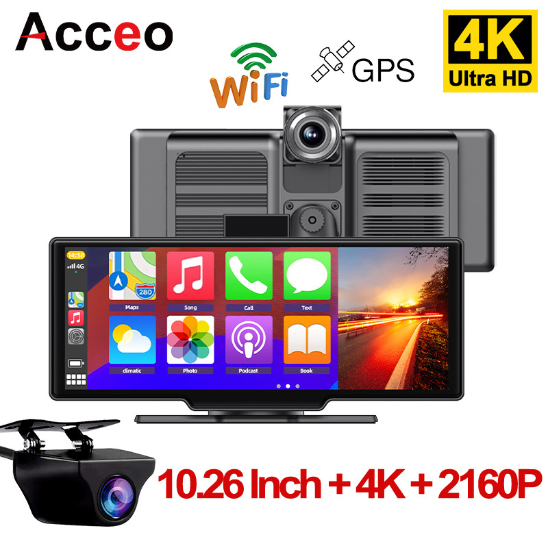 Jual BEST Dash Cam Wireless Carplay & Android12 Auto BT GPS Navigation 12 4K 10.26 inch ADAS ...