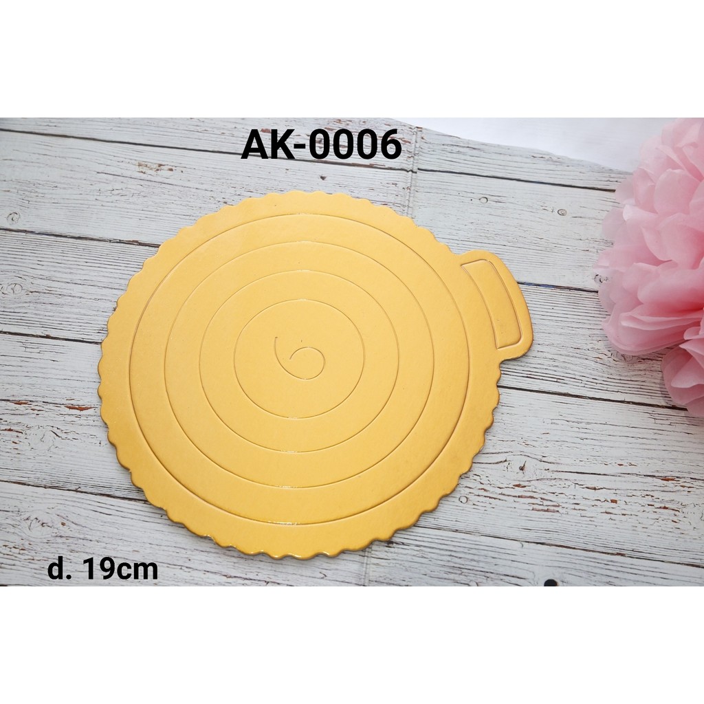 Jual AK-0006 Tatakan kue tart cake board alas kue tart alas cake bulat ...