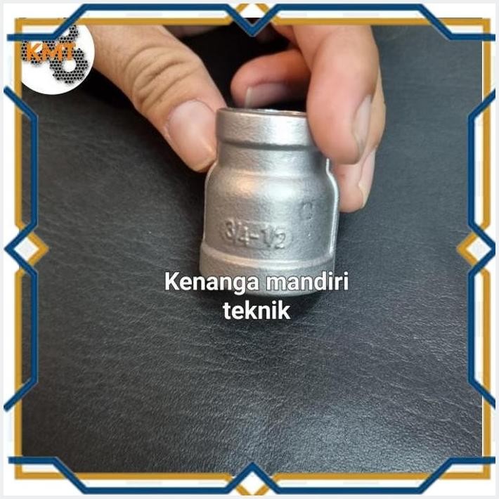 Jual [KGM] REDUCER STAINLESS SS304 SOCKET 3/4" X 1/2" INCH / V SOCK ...