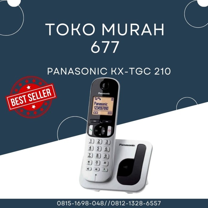 Jual Panasonic KX-TGC210 Digital Cordless Phone Wireless Telpon | Shopee Indonesia