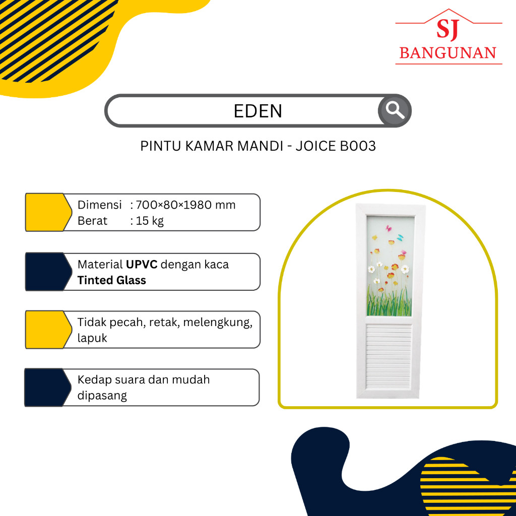 Jual EDEN - Pintu Kamar Mandi - Joice B003 | Shopee Indonesia