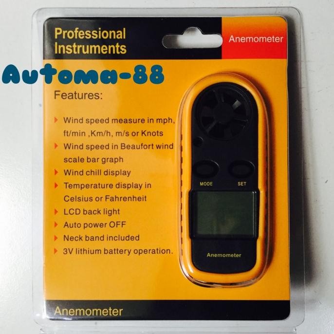 Jual GM816 Digital Anemometer alat ukur kecepatan angin wind speed ...