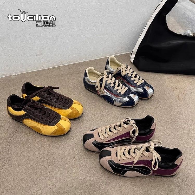 Jual Sepatu Sneakers Vintage Retro Baru Sepatu Sneakers Datar Blok ...