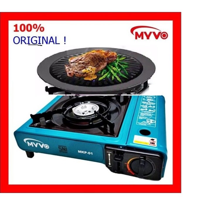Jual Myvo Paket Barbeque/BBQ Set Kompor Portable Tas + BBQ Grill plate ...