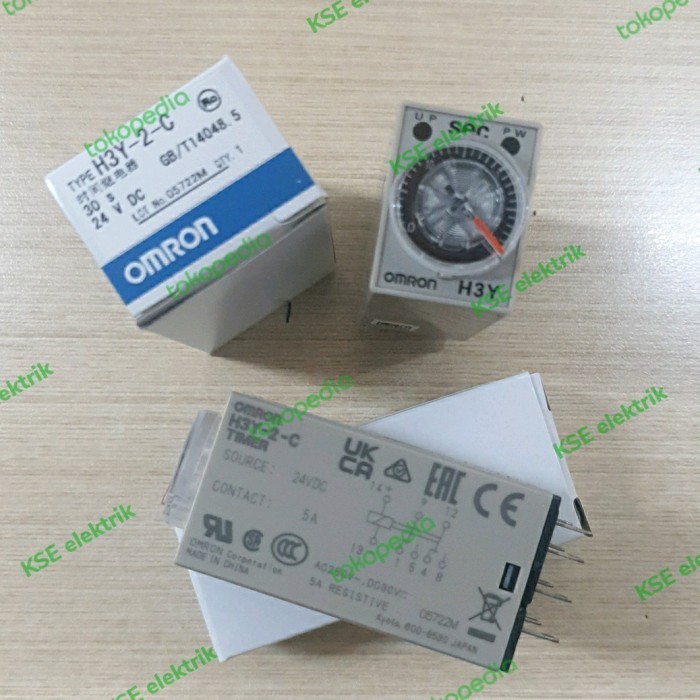 Jual Timer Omron (Asli) H3Y-2-C (30S / 24Vdc) 8 Kaki | Shopee Indonesia