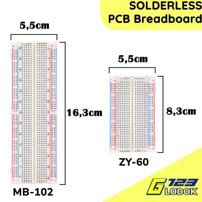 Jual Breadboard MB-102 MB102 830 Point Solderless Bread PCB Project Board | Shopee Indonesia