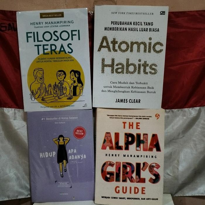 Jual PAKET 4 BUKU MOTIVASI / PENGEMBANGAN DIRI / THE ALPHA GIRL'S GUIDE , HIDUP APA ADANYA ...