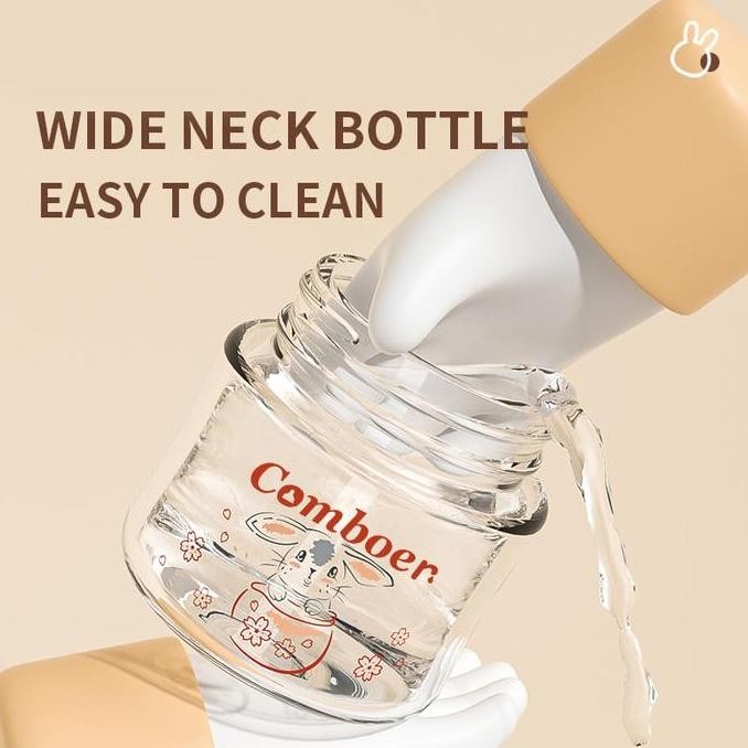 Jual Comboer Cute Botol Susu Kaca Berwarna Dengan Mulut Lebar Untuk ...