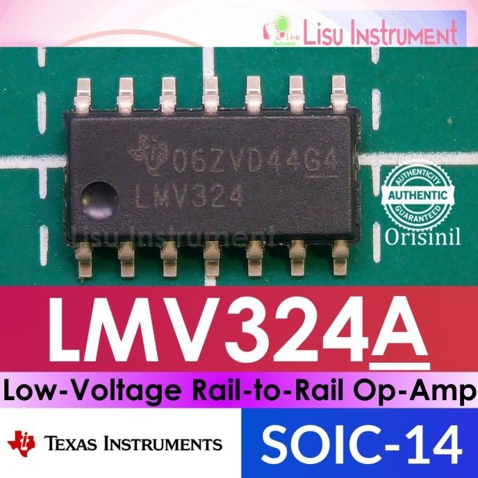 Jual Murah LMV324A Low-Voltage Rail-to-Rail Output Operational Amplifier LMV324AIDR LMV324 SOIC ...