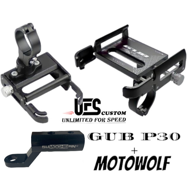 Jual Tahan Lama Zacro Gub P30 Original Holder Hp Motor Dudukan Ponsel Aluminium Aloy Holder ...