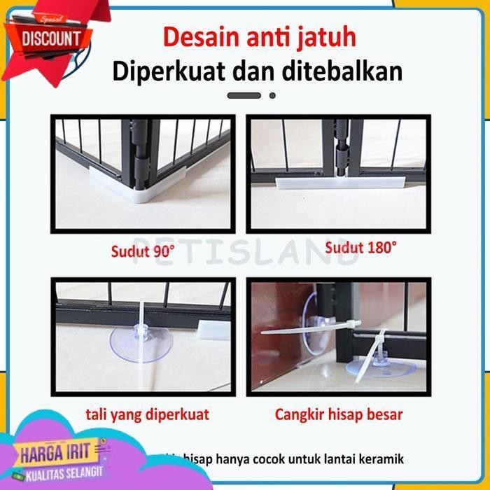 Jual TRENDING KANDANG HEWAN PAGAR BESI LARGE SIZE PET CAGE ANJING ...