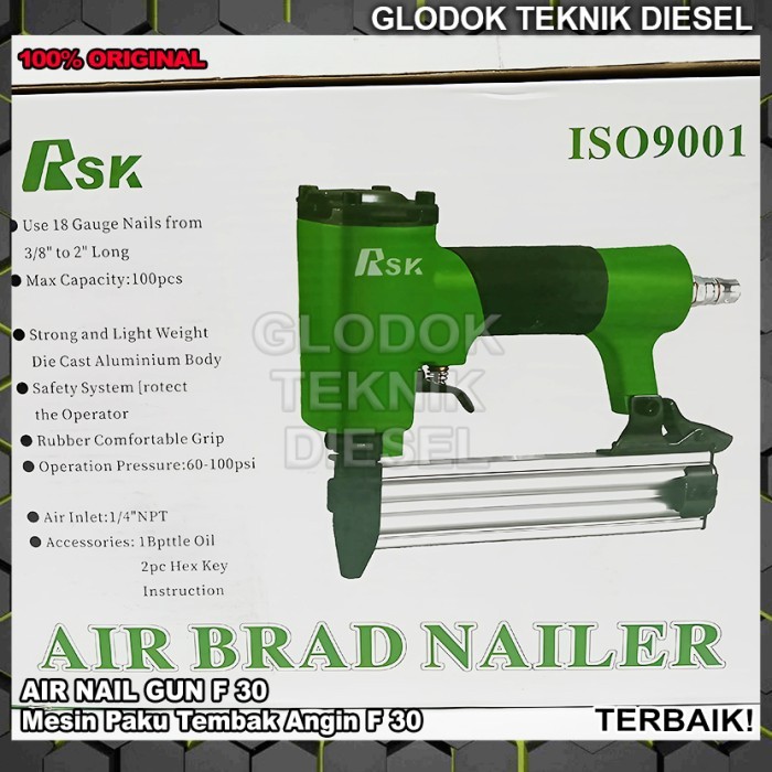 Jual Redy Mesin Air Nailer Gun F30 Alat Paku Tembak Lurus Tembok Beton Angin Kompresor Concrete ...