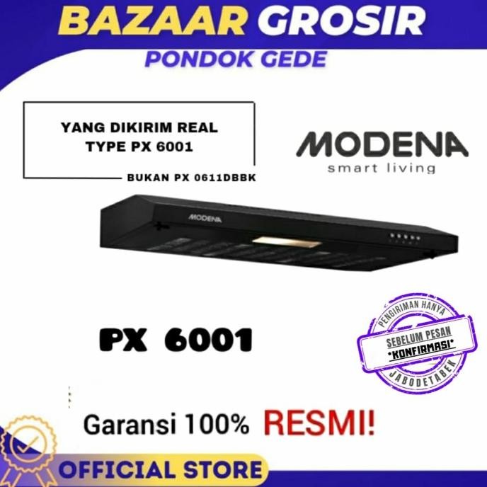 Jual TERBARU - COOKER HOOD MODENA PX 6001 / PX6001 / PX-6001 PENGHISAP ASAP 60CM | Shopee Indonesia