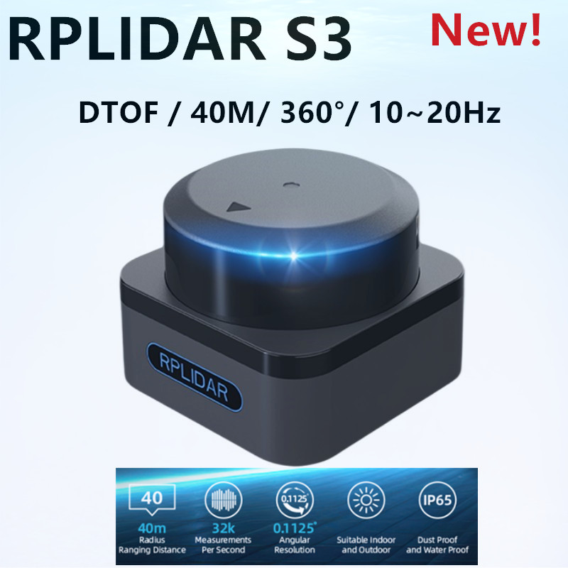 Jual TAM DTOF lidar RPLiDAR S3 360° 40m Scanning Radius LIDAR Sensor Scanner for outdoor ...