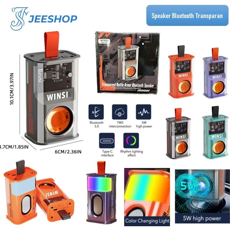 Jual Speaker Bluetooth Transparan K08 Portable Wireless Speaker Mini ...