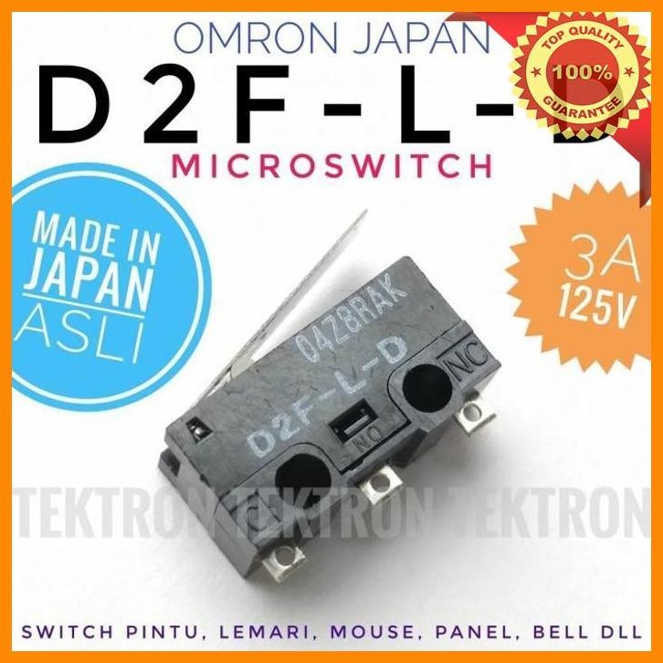 Jual (TEK) OMRON D2F-L-D JAPAN MICROSWITCH D2F SWITCH PINTU LEMARI MOUSE BEL ORI | Shopee Indonesia