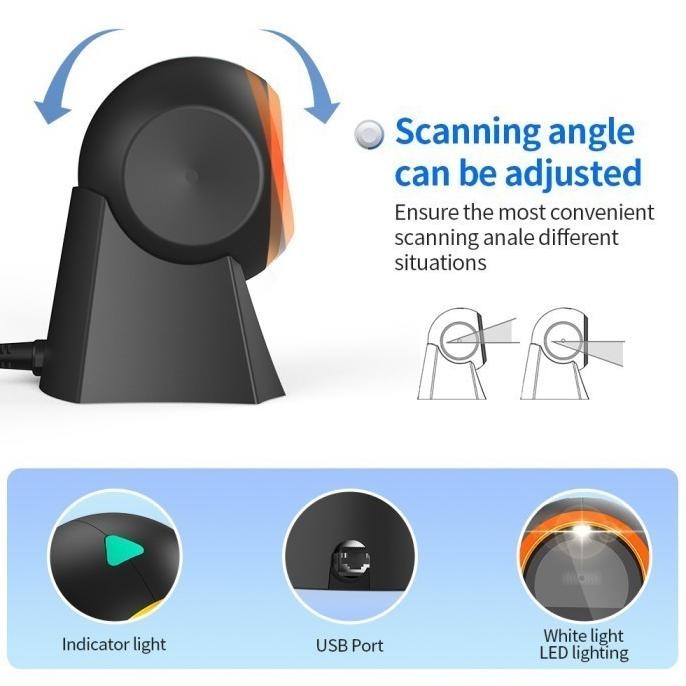Jual Barcode Scanner Omni 2D Auto Scan QR Code & Barcode Scan CMOS ...