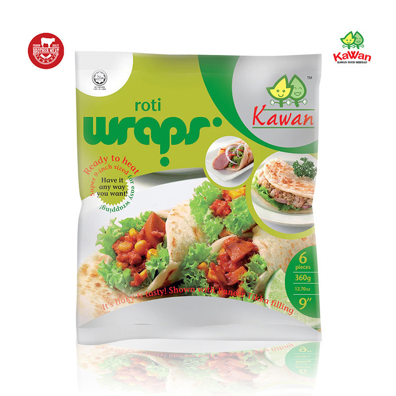 Jual KAWAN FOOD Roti Wraps isi 6pcs 360gr - Brothermeatshop | Shopee ...