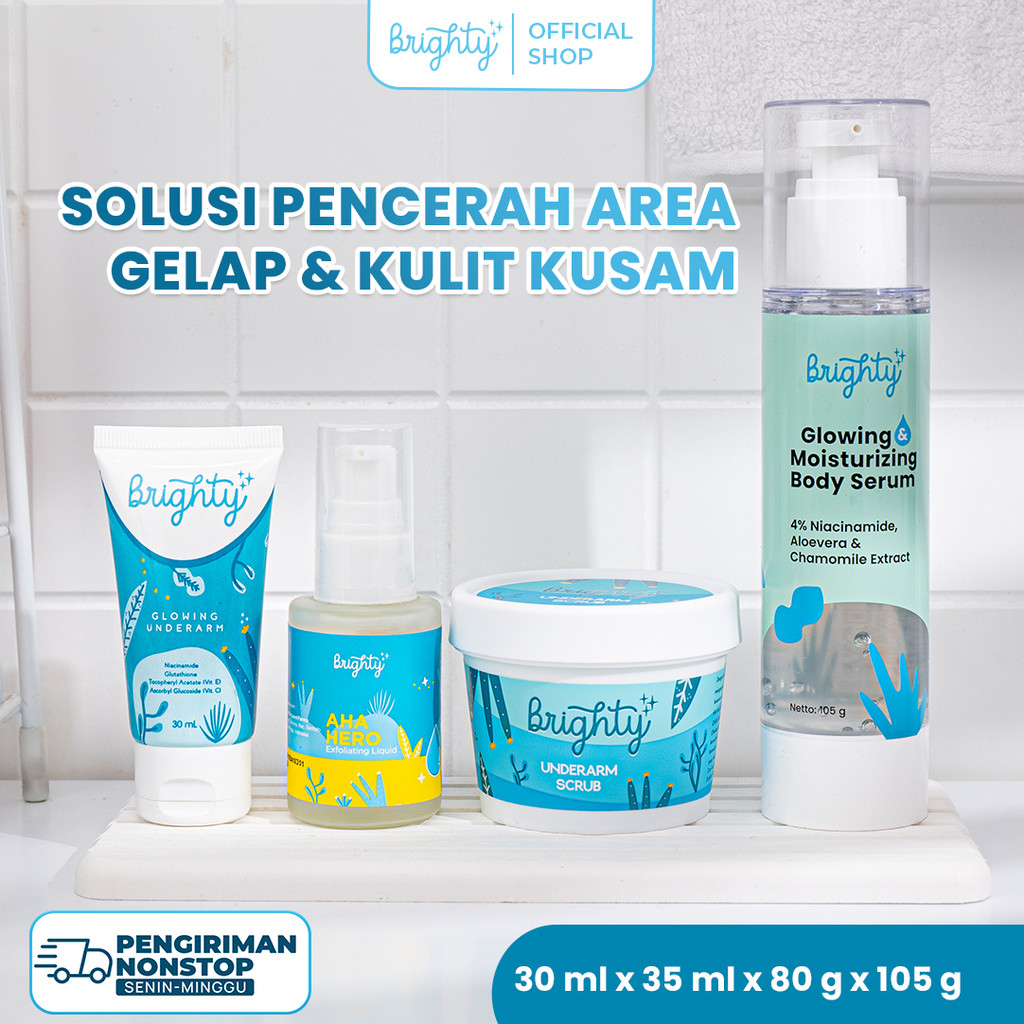 Jual Brighty Glowing Underarm X Undderarm Scrub X Aha Hero X Glowing ...