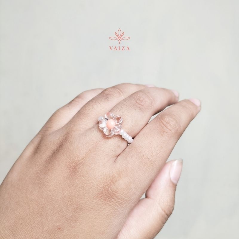 Jual VAIZA - [ Korean Beaded Ring Resin Pearl Series ] Cincin Manik ...