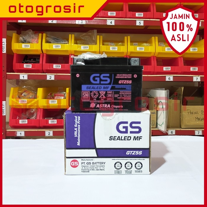 Jual GS - Baterai Aki Kering GTZ5S GS Astra Otoparts ( Untuk Type Motor ...