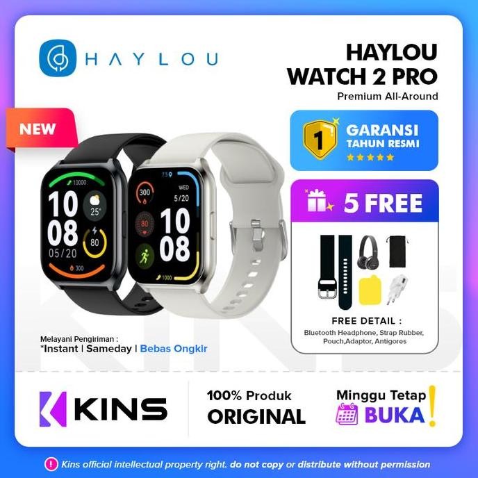 Jual NEW Haylou Watch 2 Pro Smartwatch IP68 SpO2 1.85" Display LS02 PRO ...