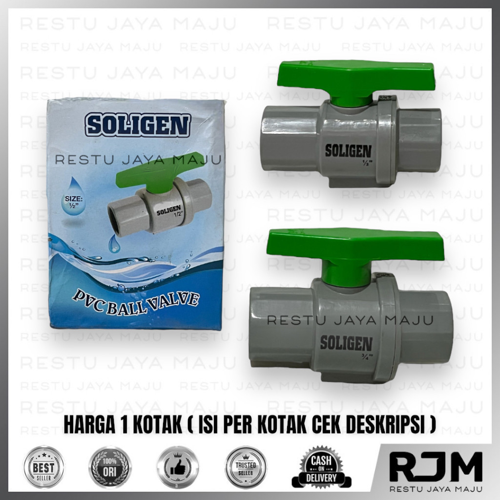 Jual SOLIGEN Ball Valve 1/2 3/4 1 1/4 1 1/2 2 " inch Ijo Stop Kran Pipa ...