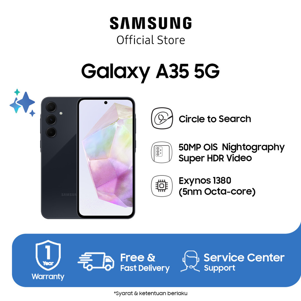 Jual Samsung Galaxy A35 5G 8/256GB - Awesome Navy | Shopee Indonesia