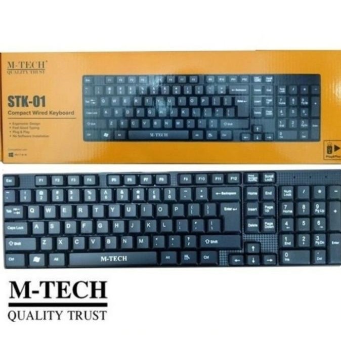 Jual Keyboard Standar M-Tech Stk-01 Usb Kabel | Shopee Indonesia