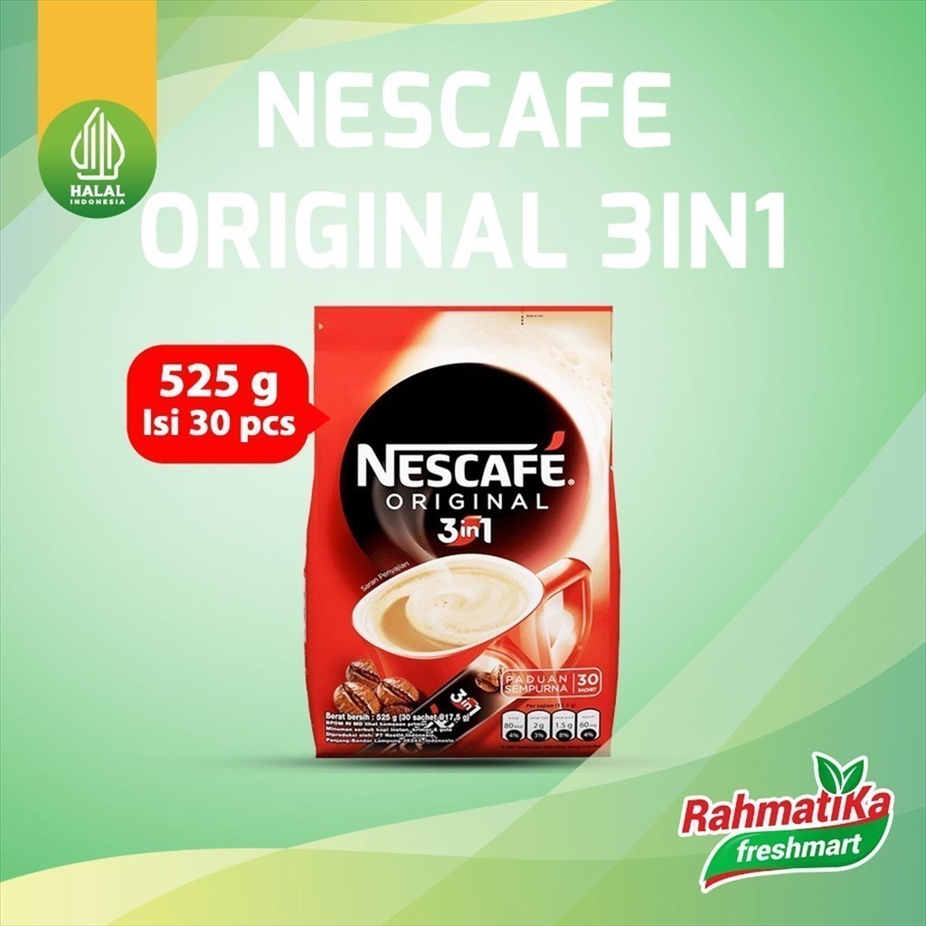 Jual Nescafe Original 3 in 1 Bag 525g (30 Sachet) | Shopee Indonesia