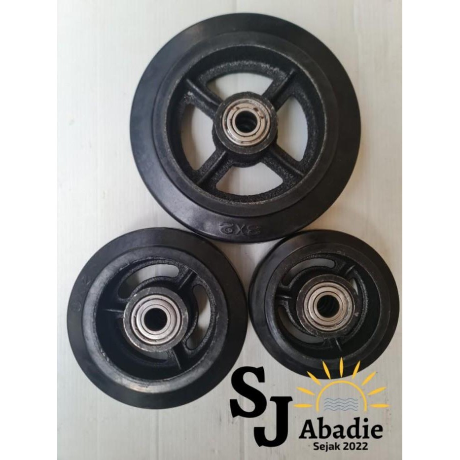 Jual Roda Ban Gerobak Besi / Karet XPTOOL Heavy Duty Wheel 3 5 6 8 Inch ...